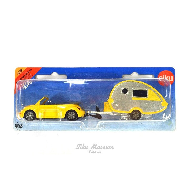 Siku 1629 Volkswagen New Beetle with T@B caravan