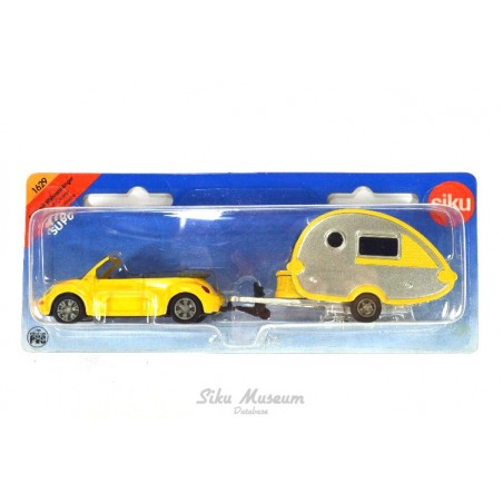 Siku 1629 Volkswagen New Beetle with T@B caravan